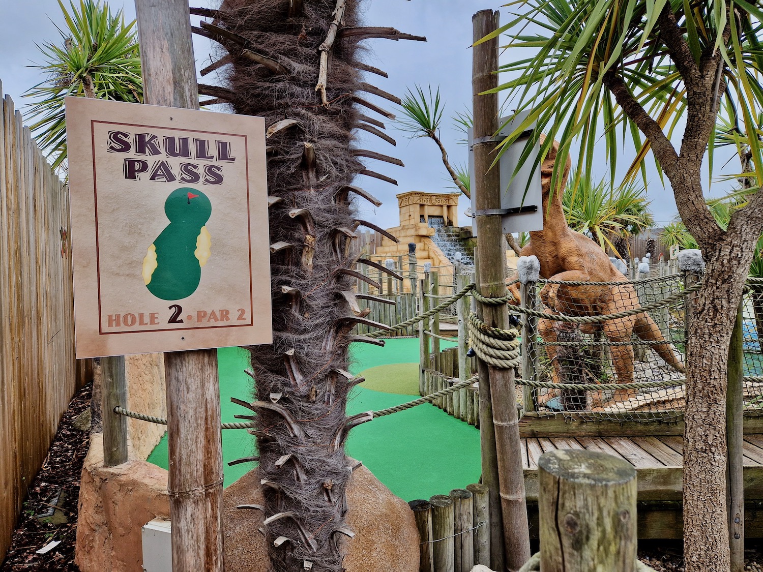Family fun at Lost World Adventure Golf, Hemsby